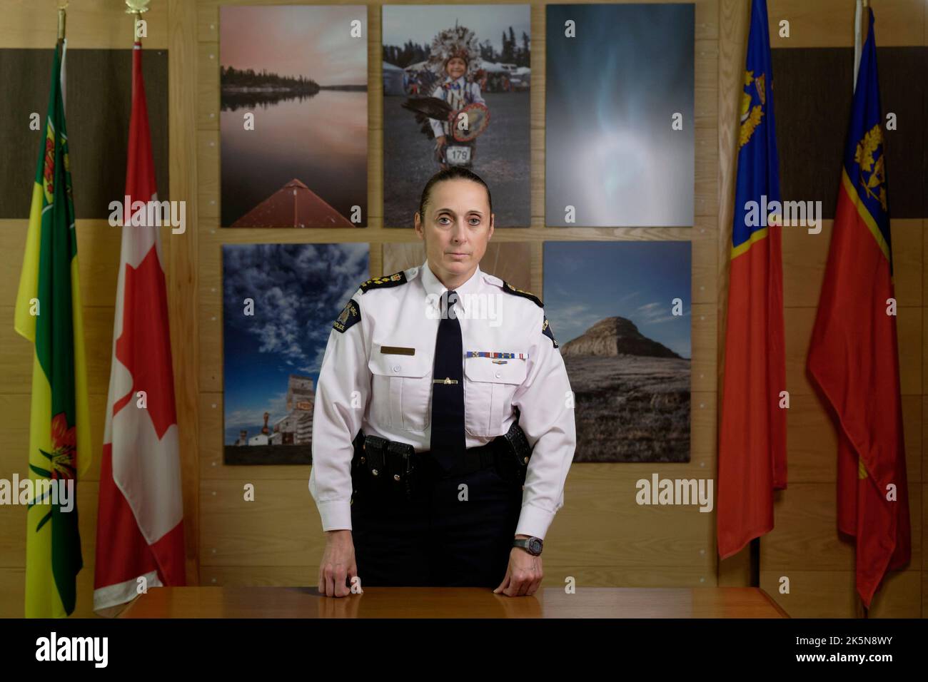 Assistant Commissioner Rhonda Blackmore poses for a photo after an ...