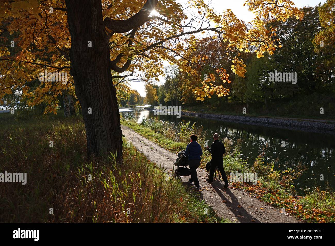 Motala, Sweden. 9th, October, 2022. Seasonal weather. Daily life at ...