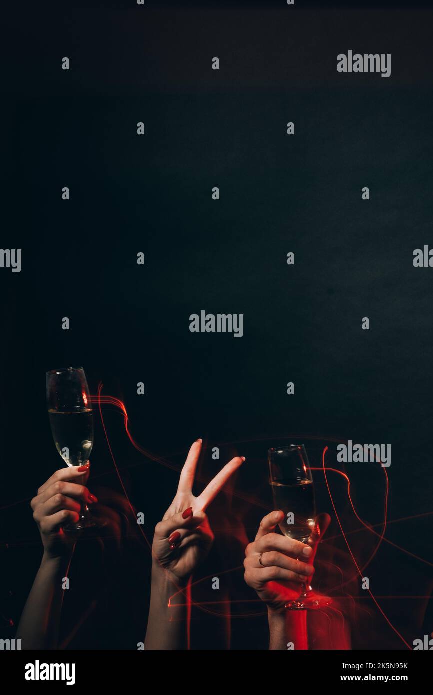 party joy festive couple night club celebration Stock Photo - Alamy