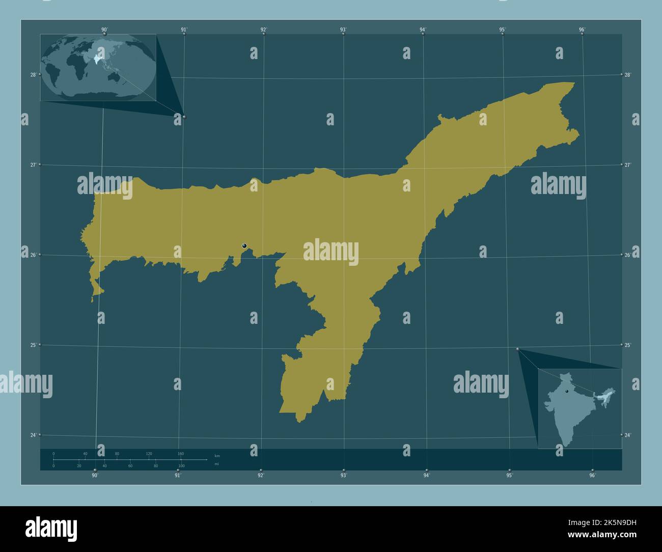 Assam location map of india hi-res stock photography and images - Alamy