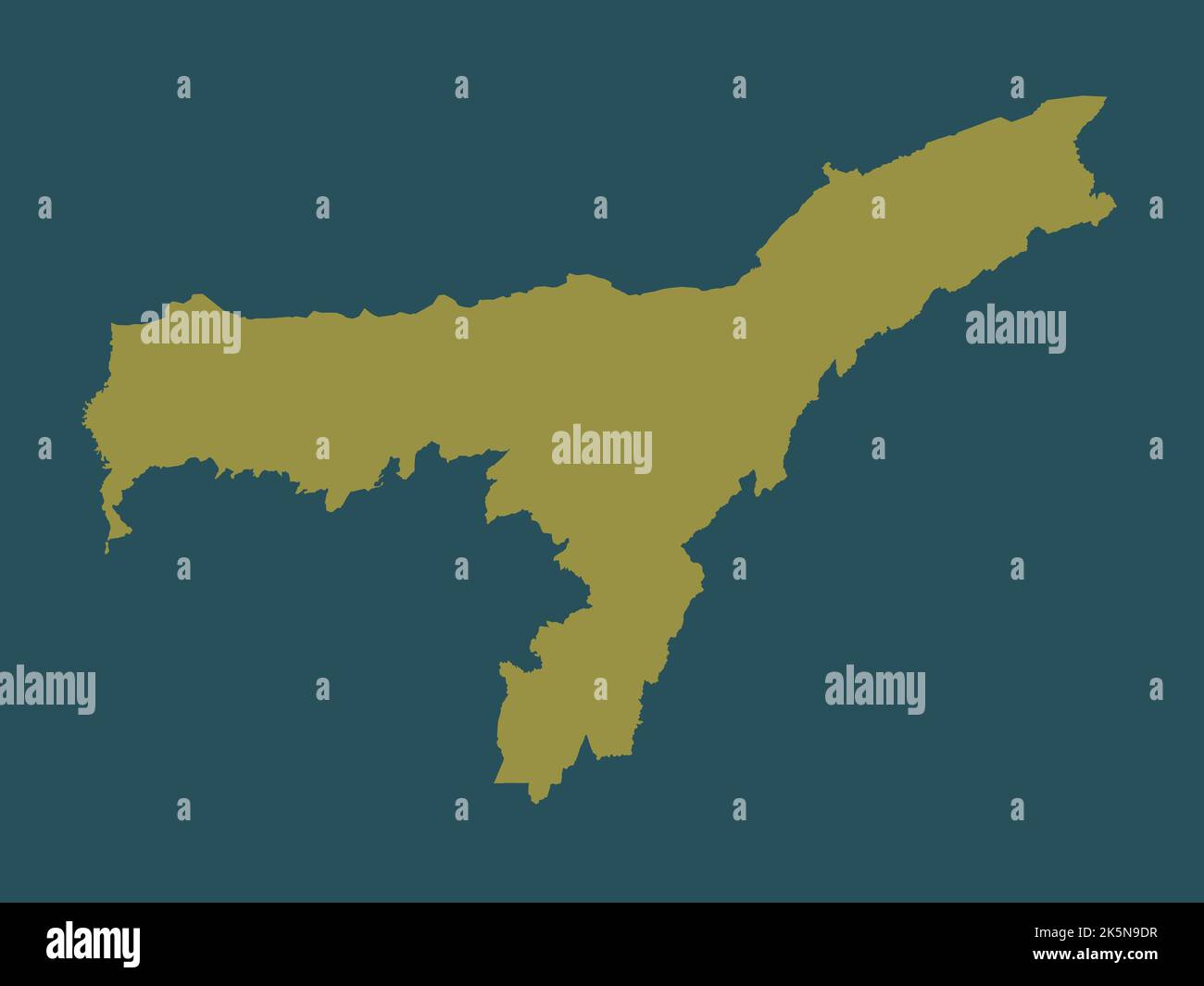 Assam, state of India. Solid color shape Stock Photo - Alamy