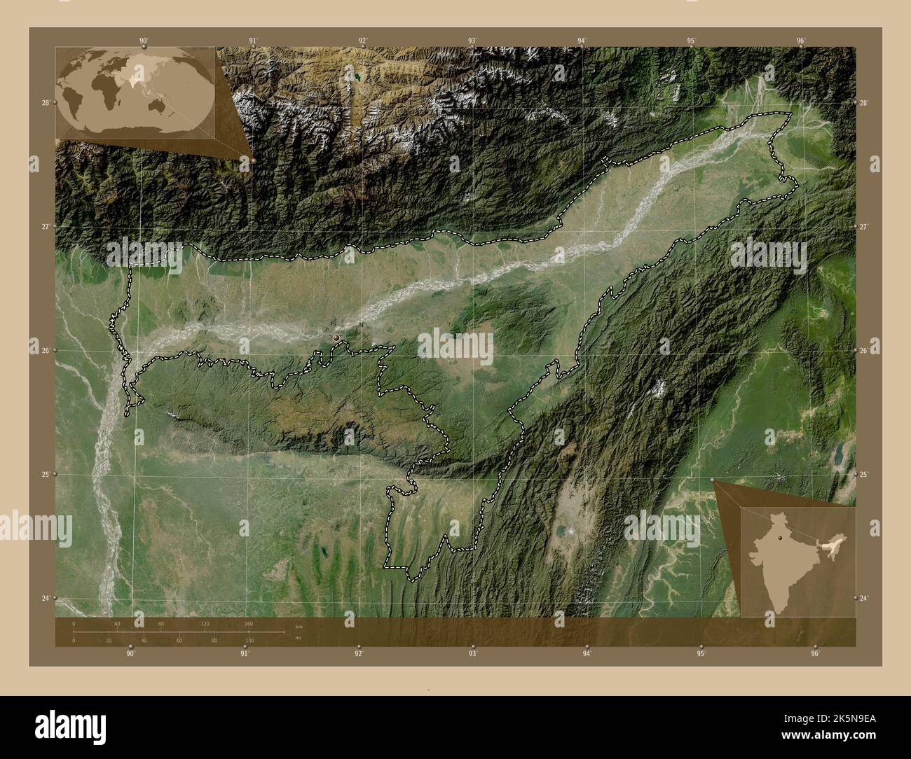 Assam location map of india hi-res stock photography and images - Alamy
