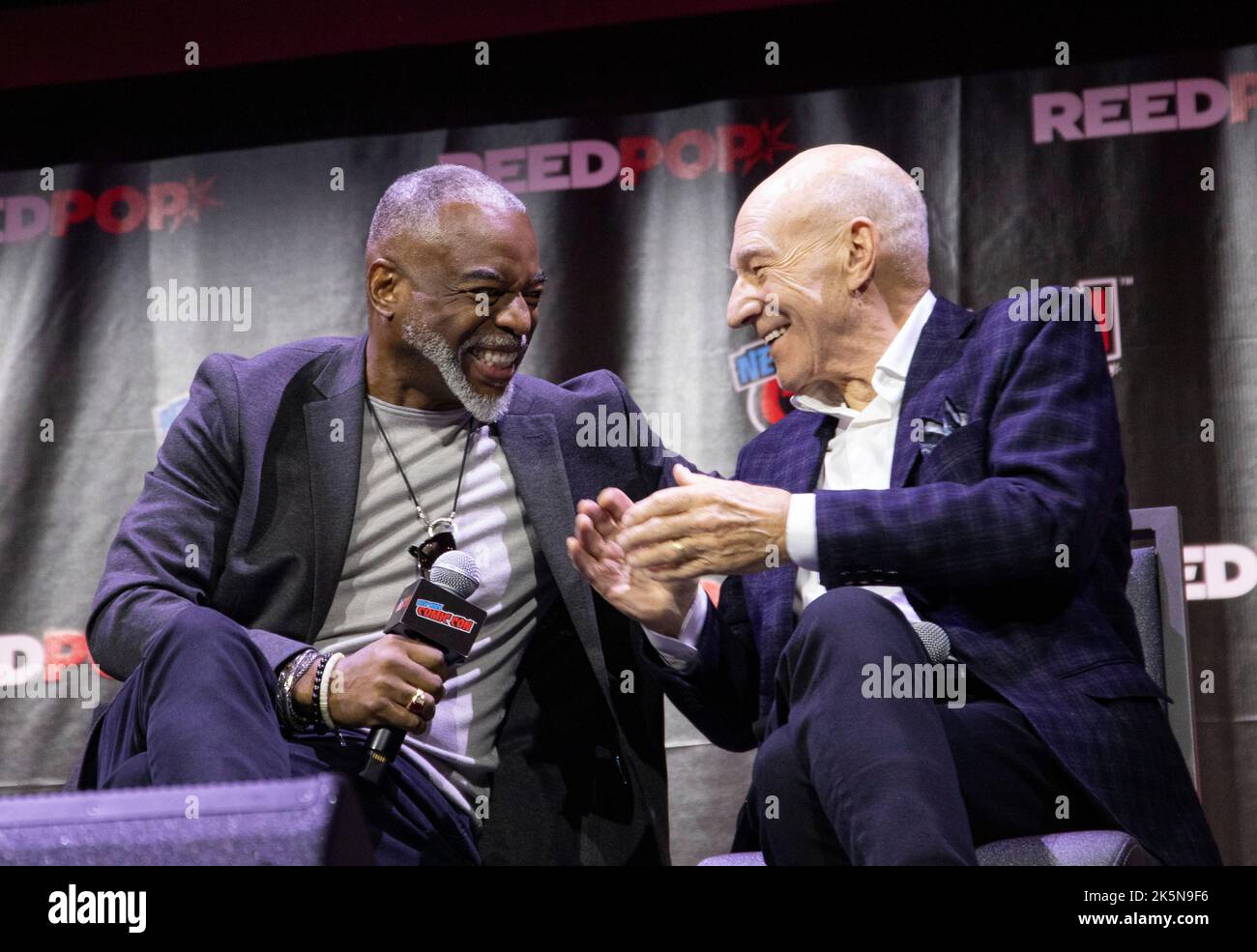 New York, USA. 08th Oct, 2022. Cast members from Paramount Plus's Syar ...