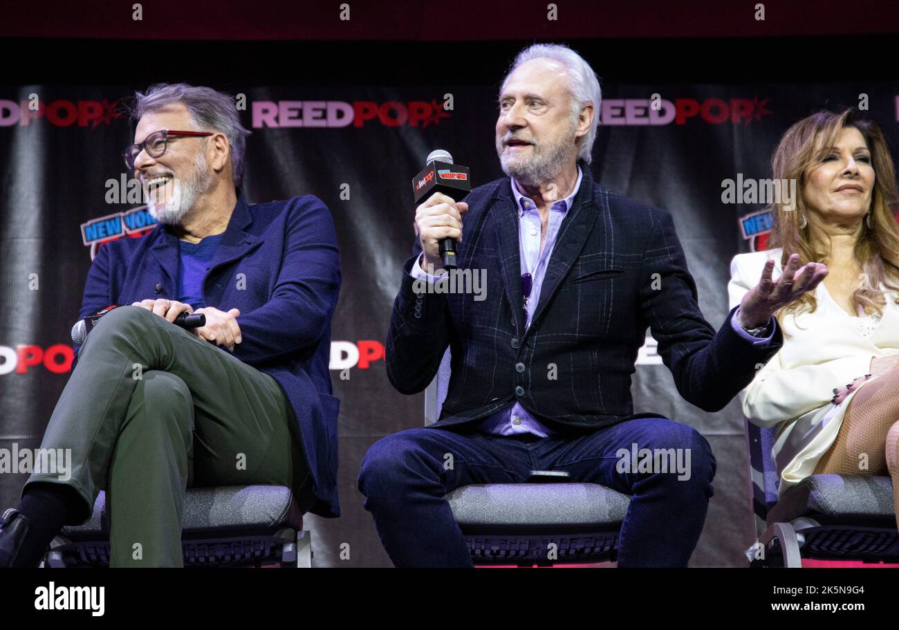 New York, USA. 08th Oct, 2022. Cast members from Paramount Plus's Syar ...