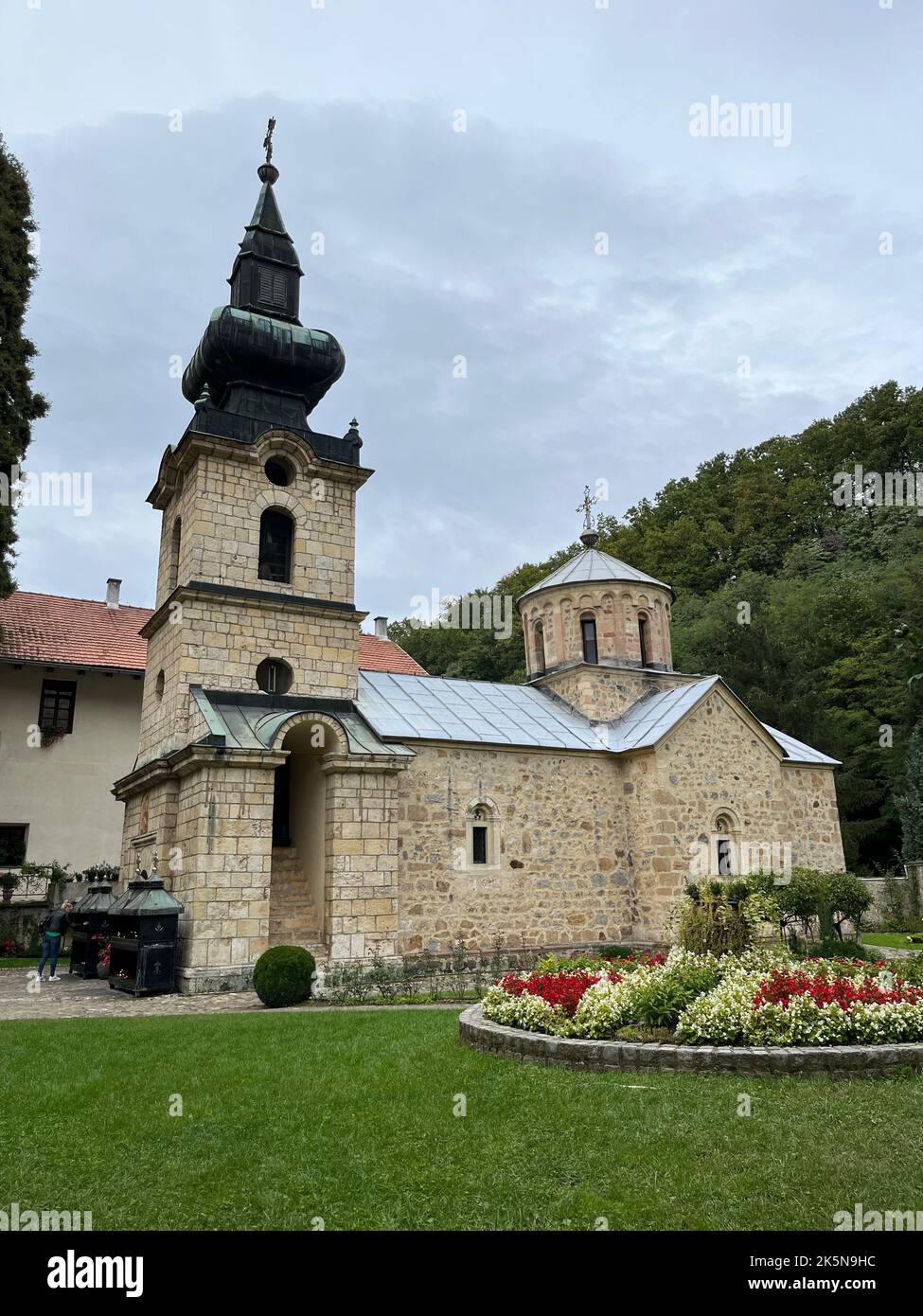 A vertical shot of exterior design of Tronosa Monastery with beautiful ...