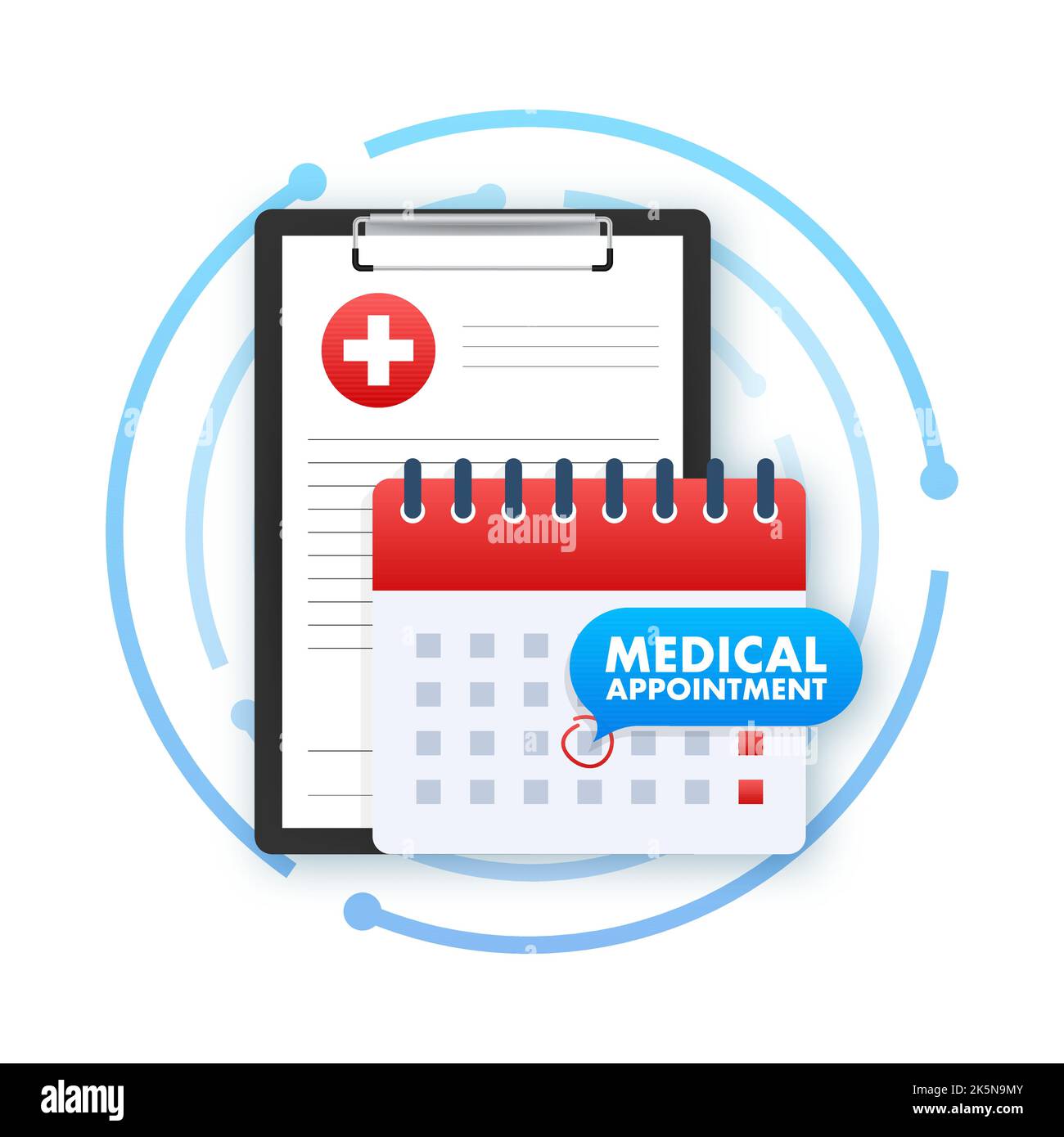 Doctor Appointment vector icon. Style is bicolor flat symbol, soft blue ...