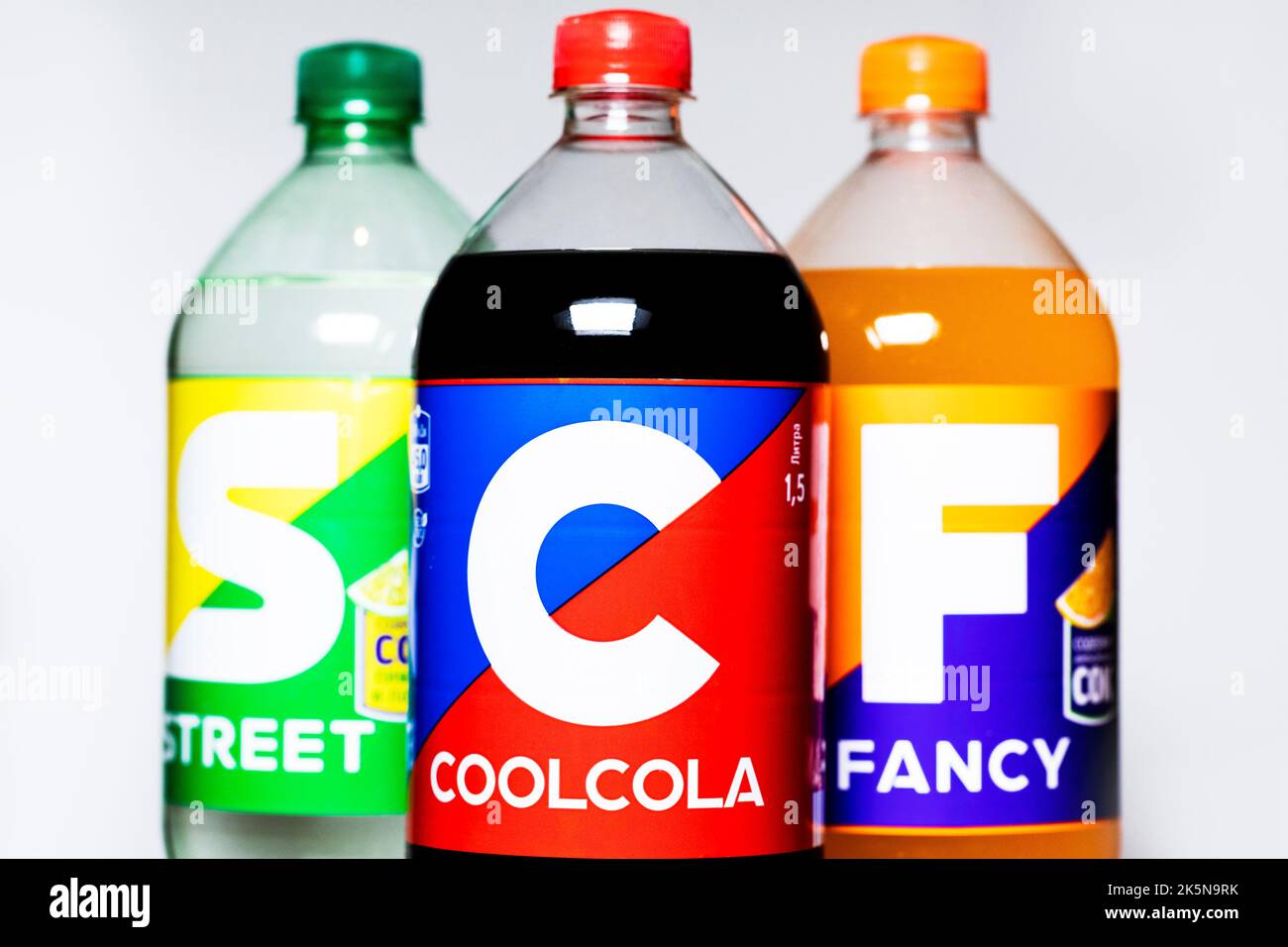Bottles of Street, CoolCola and Fancy carbonated drinks, which was ...