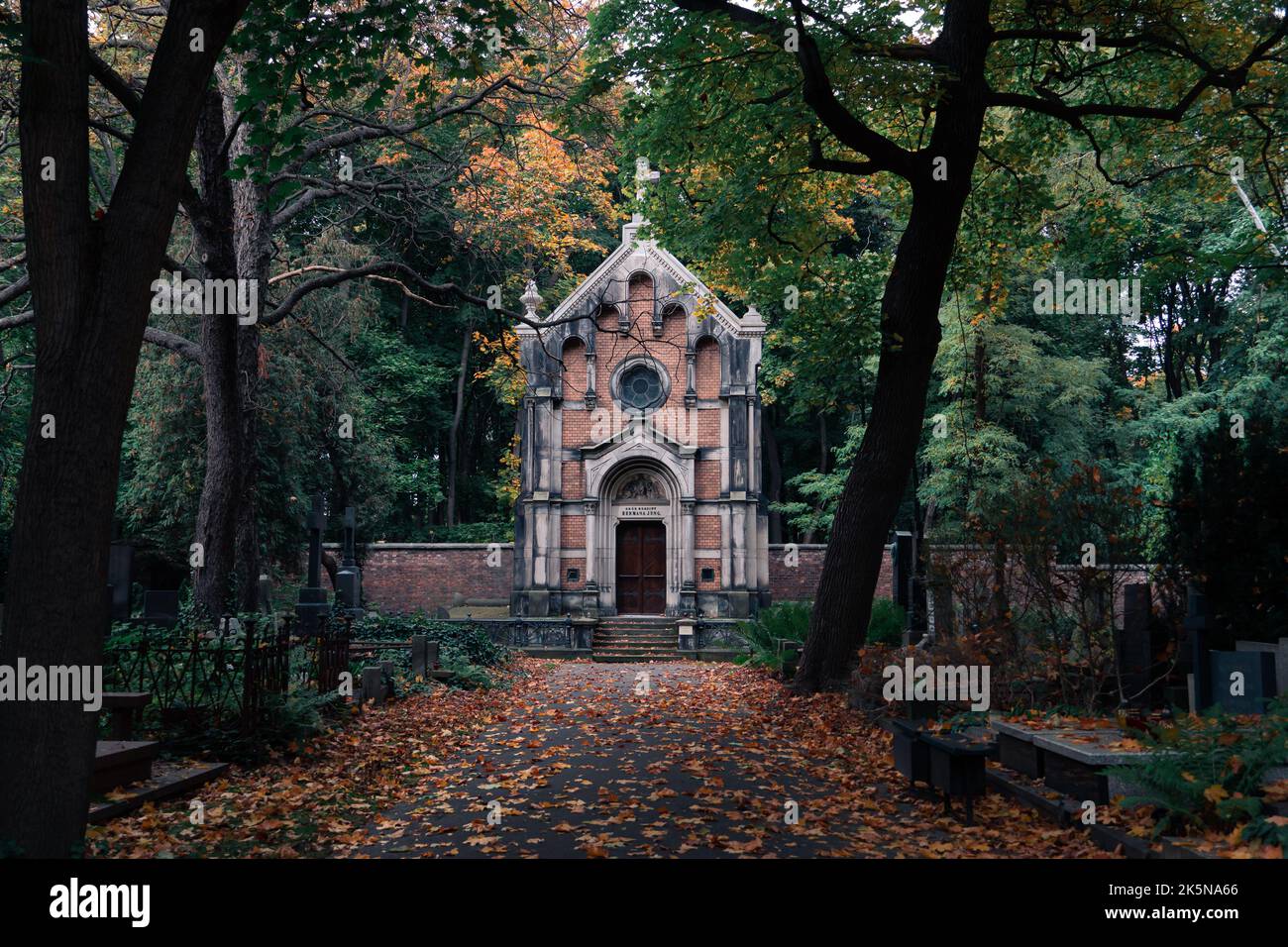 Crypt of the Jung family at the Lutheran Cemetery in Warsaw. Crypt in ...