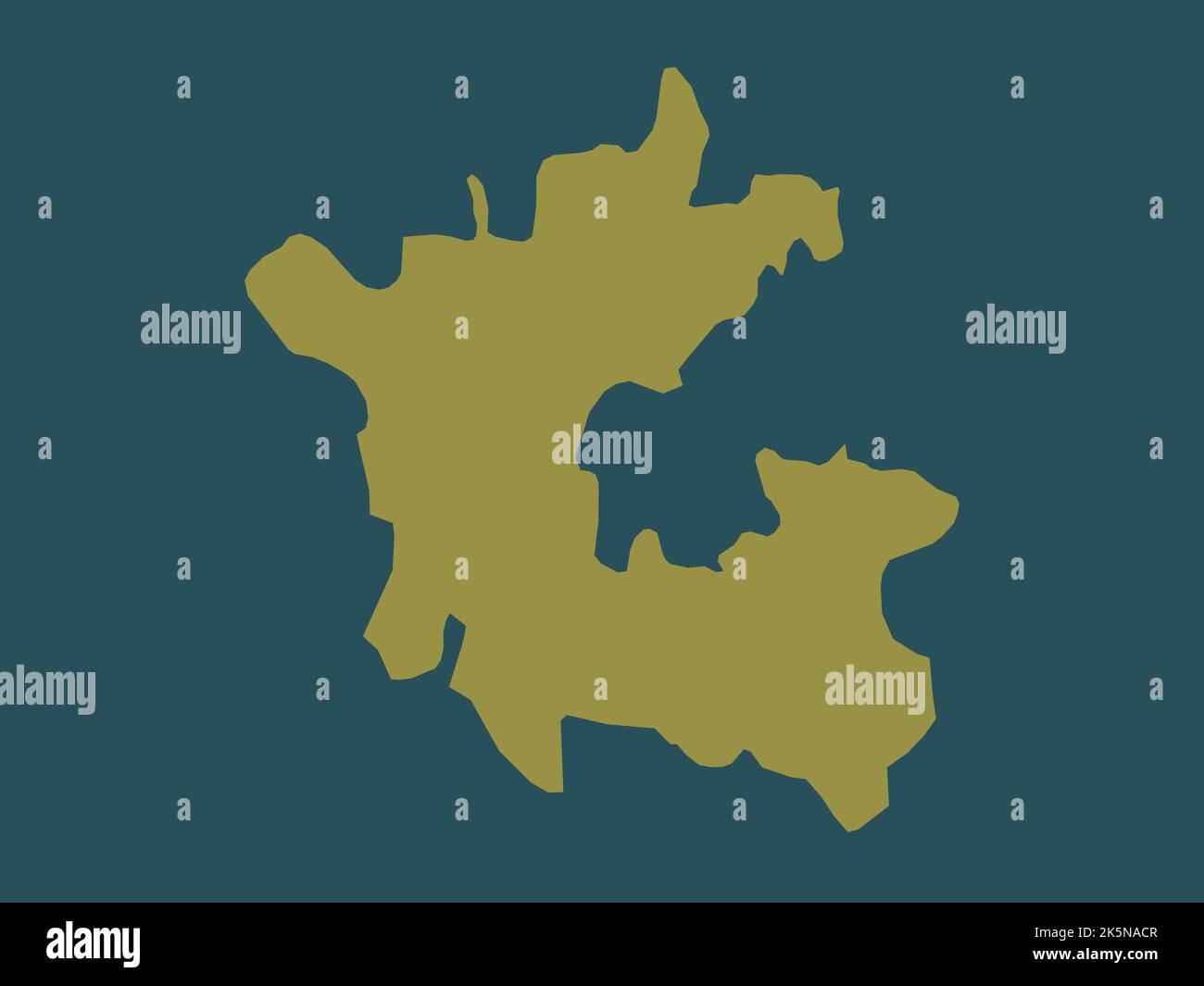 Dadra and Nagar Haveli, union territory of India. Solid color shape ...