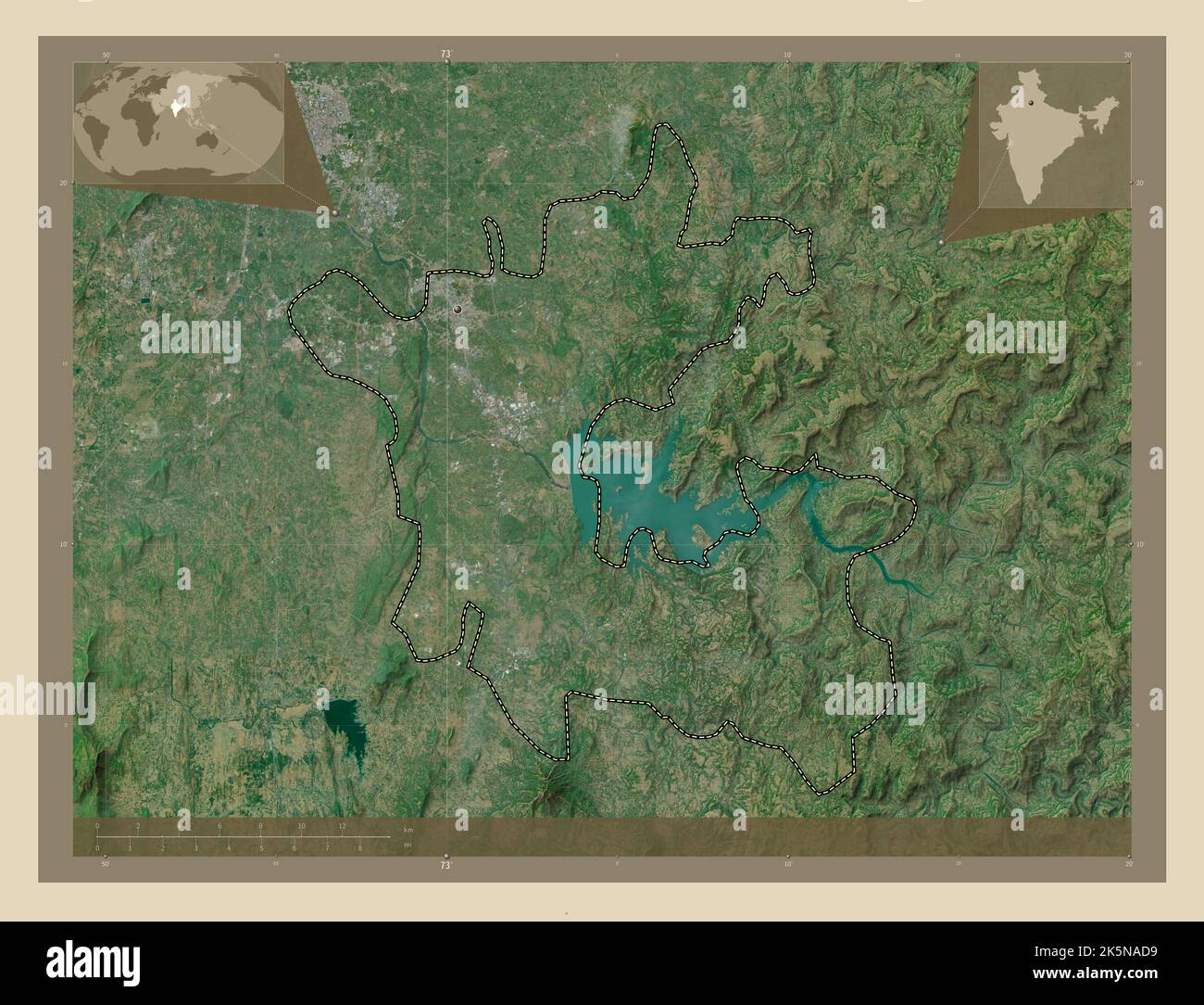 Dadra and Nagar Haveli, union territory of India. High resolution ...