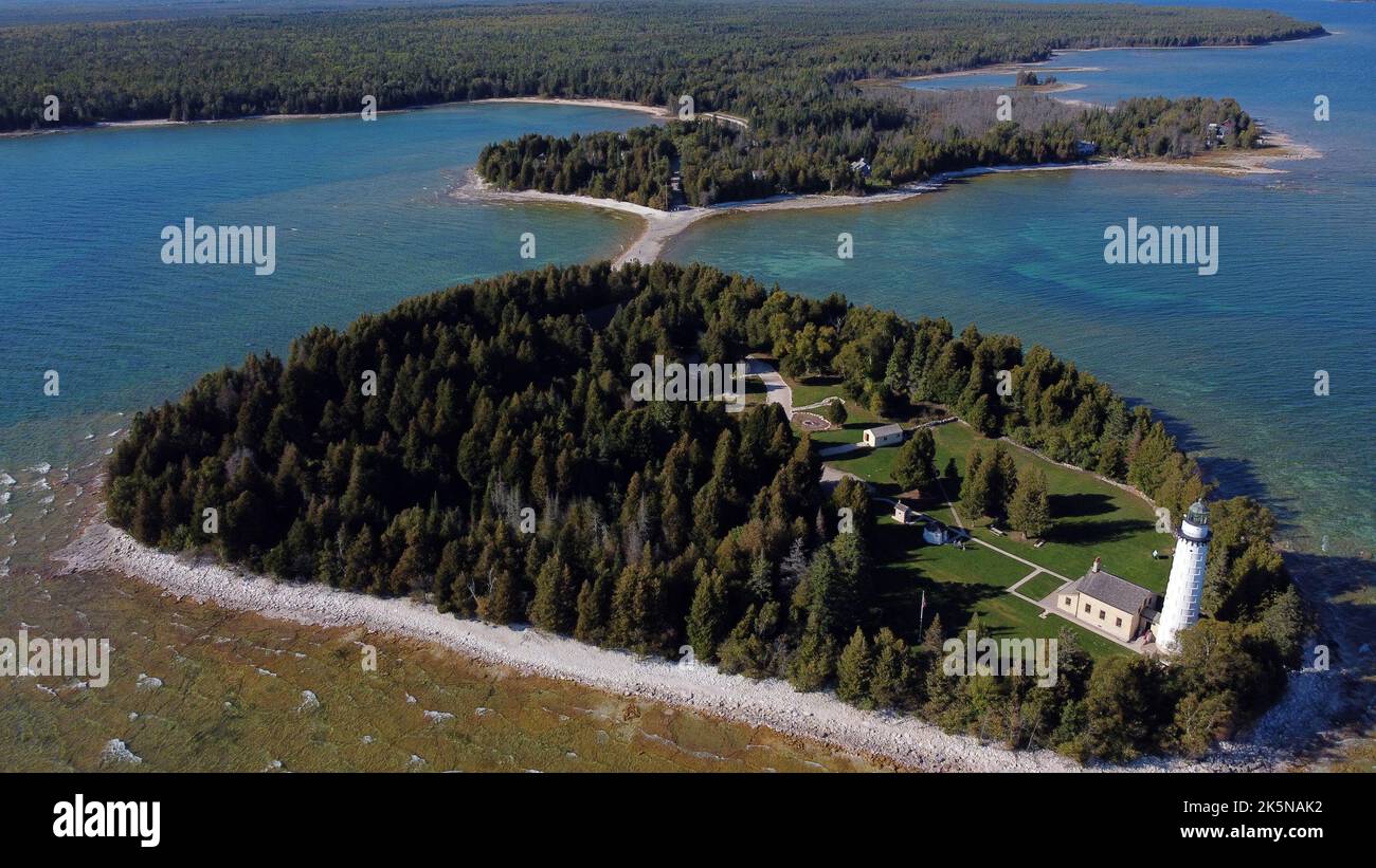Wisconsin, USA. 30th Sep, 2022. The Cana Island Lighthouse on the north ...