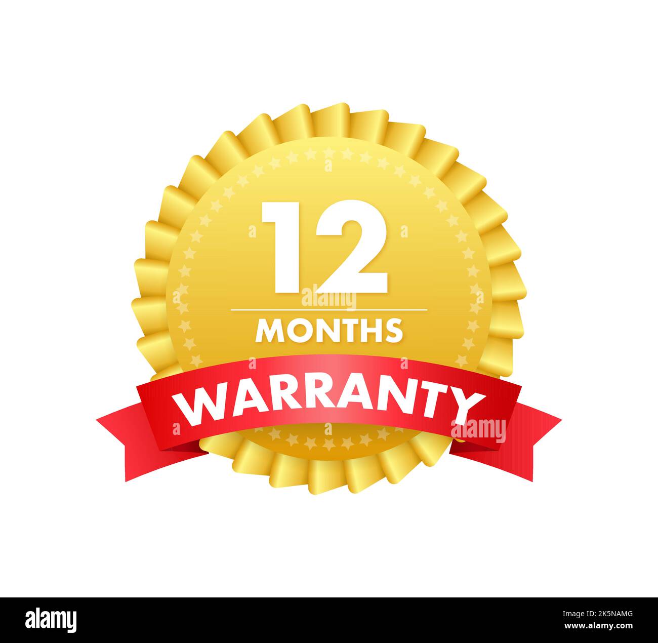 12 months warranty. Support service icon vector stock illustration ...