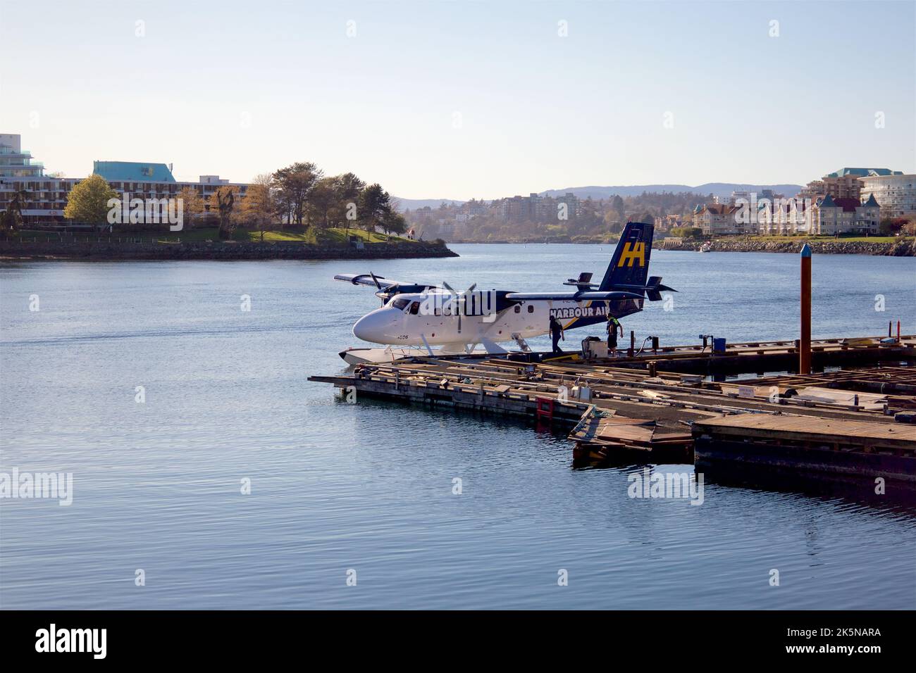 A seaplane parked at harbor of Victoria Stock Photo - Alamy