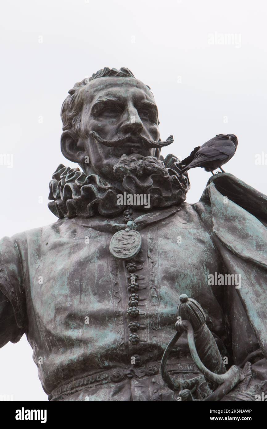 Statue of Jan Pieterszoon Coen who was an officer of the Dutch East ...