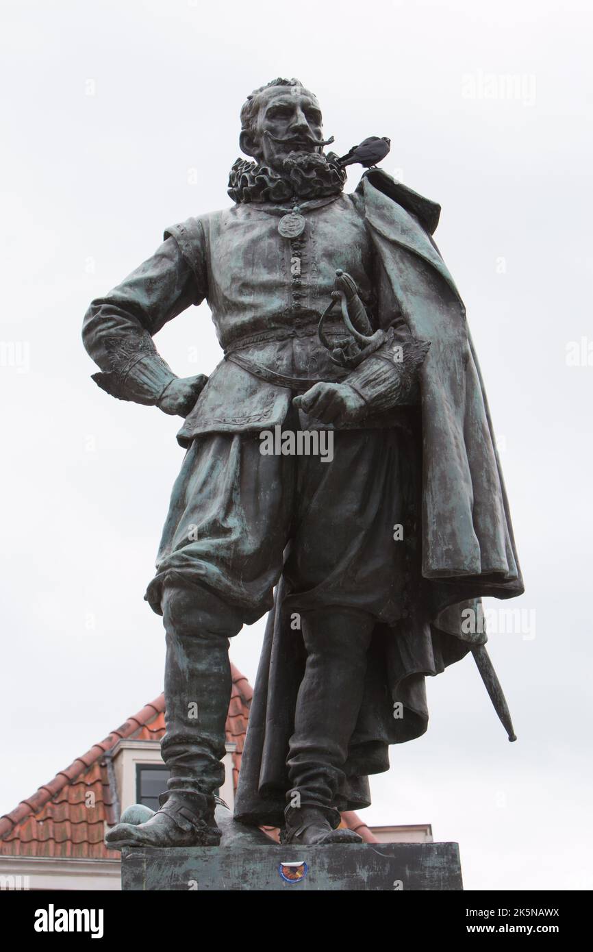 Statue of Jan Pieterszoon Coen who was an officer of the Dutch East ...