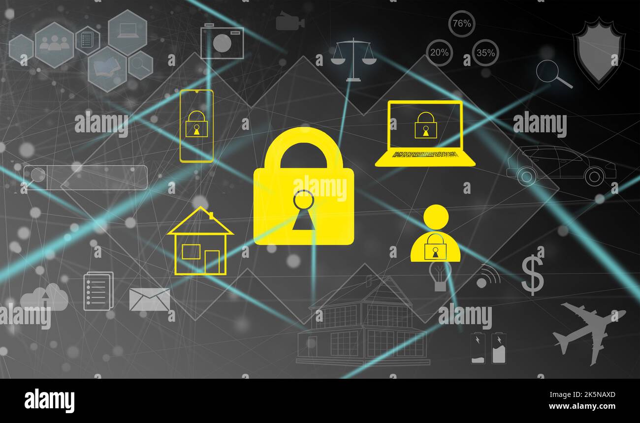 Concept Of Cyber Security Information Security And Encryption Secure Access To Users Personal