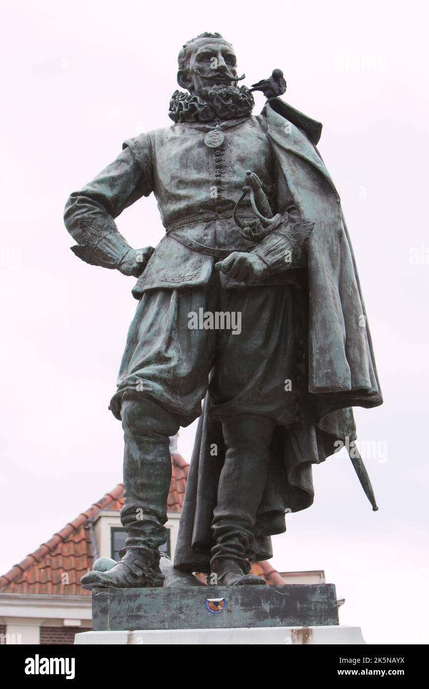 Statue of Jan Pieterszoon Coen who was an officer of the Dutch East ...