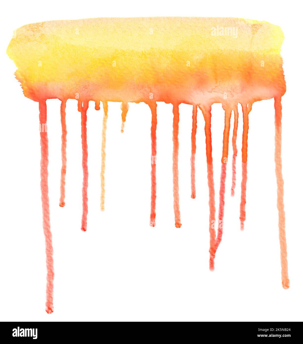 Abstract color gradient stain in watercolor. Isolated watercolor drips ...