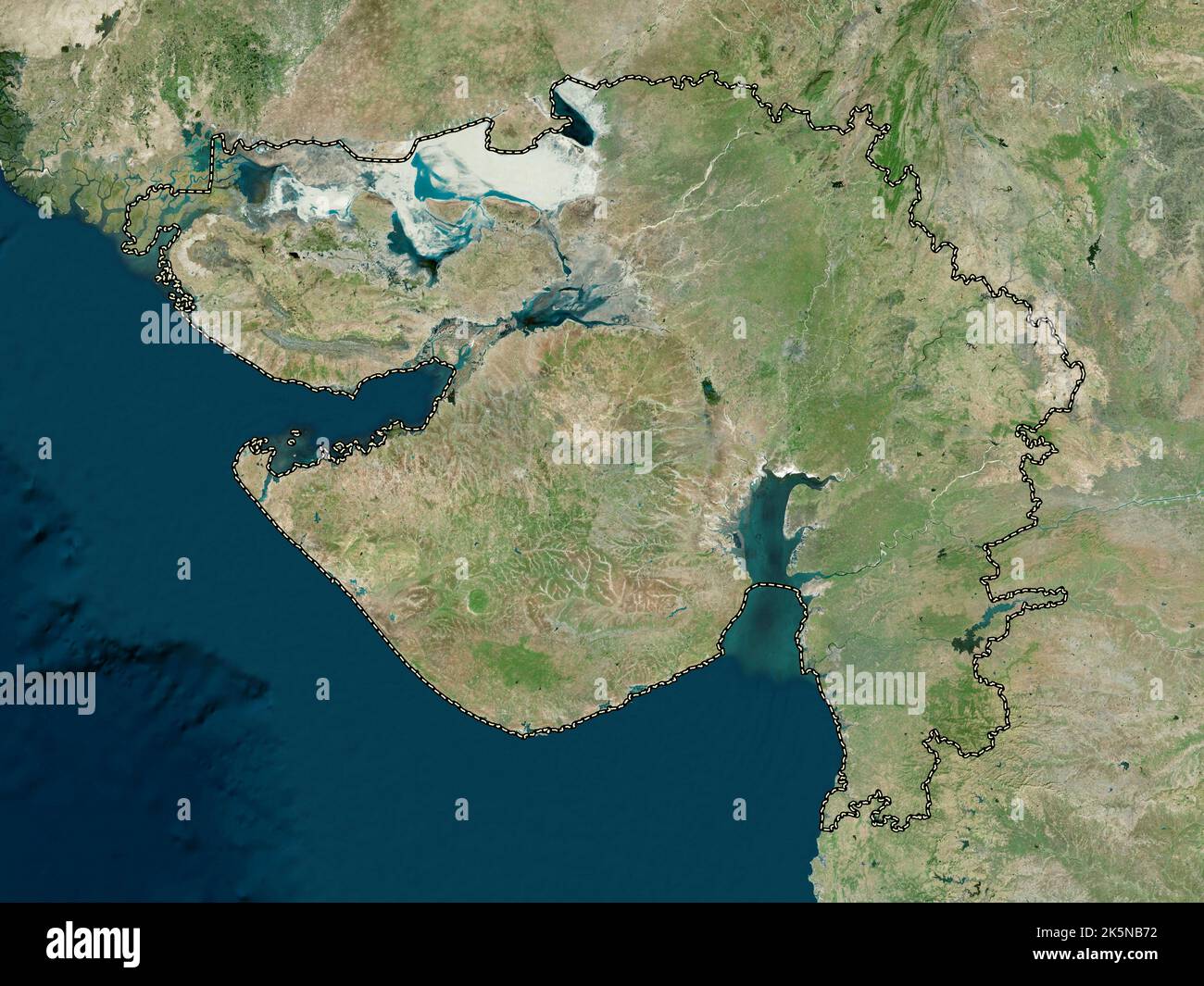 Gujarat, state of India. High resolution satellite map Stock Photo - Alamy