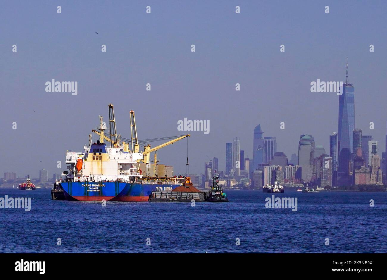 New York, USA. 10/0702022 New York City, NY Vessel CHANG SHAN HAI, bulk ...