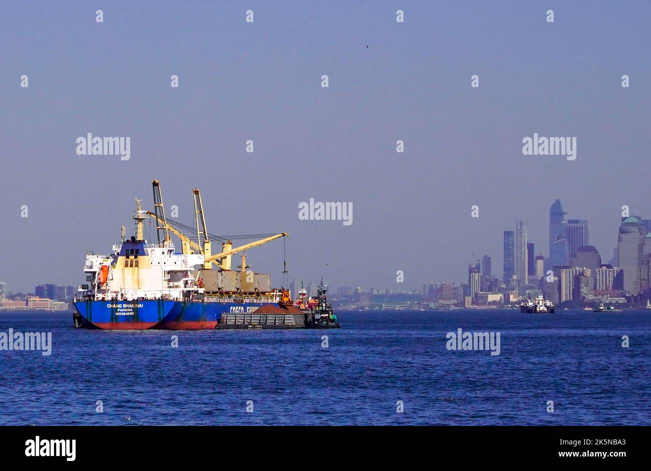 New York, USA. 10/0702022 New York City, NY Vessel CHANG SHAN HAI, bulk ...