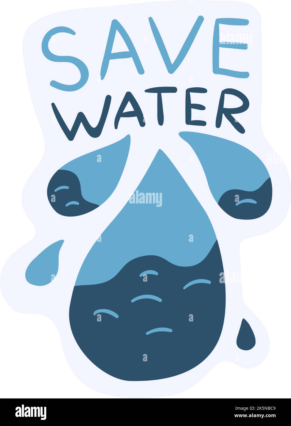 Ecology sticker. Save water. Green lifestyle. Eco friendly. Ecological ...