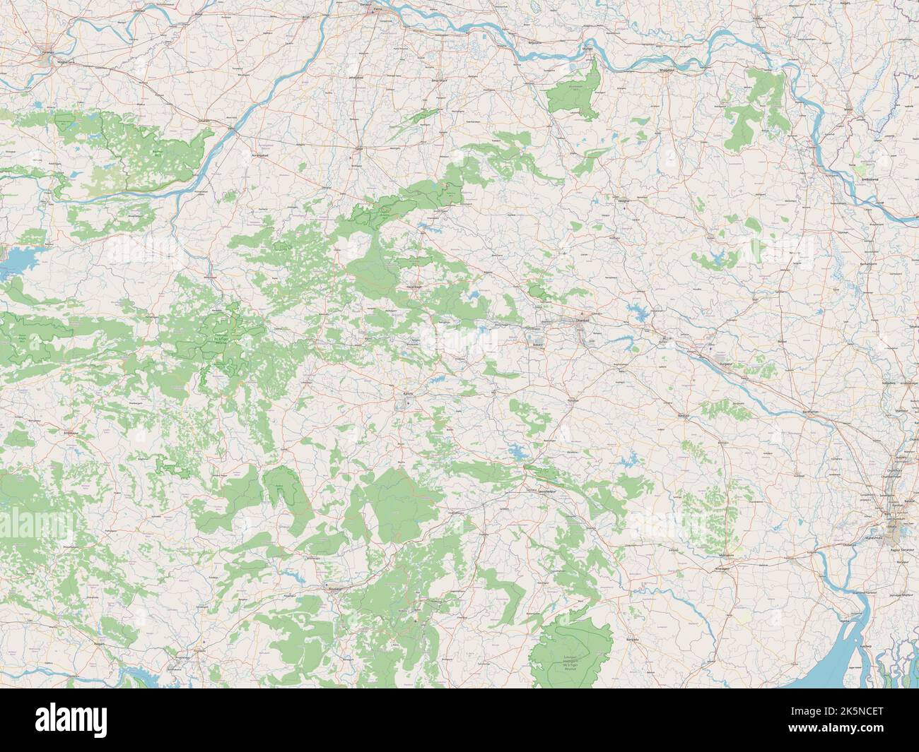 Jharkhand, state of India. Open Street Map Stock Photo - Alamy