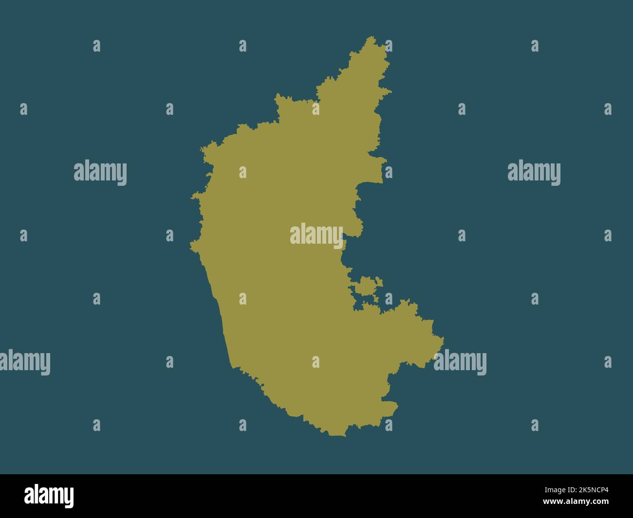 Karnataka, state of India. Solid color shape Stock Photo - Alamy
