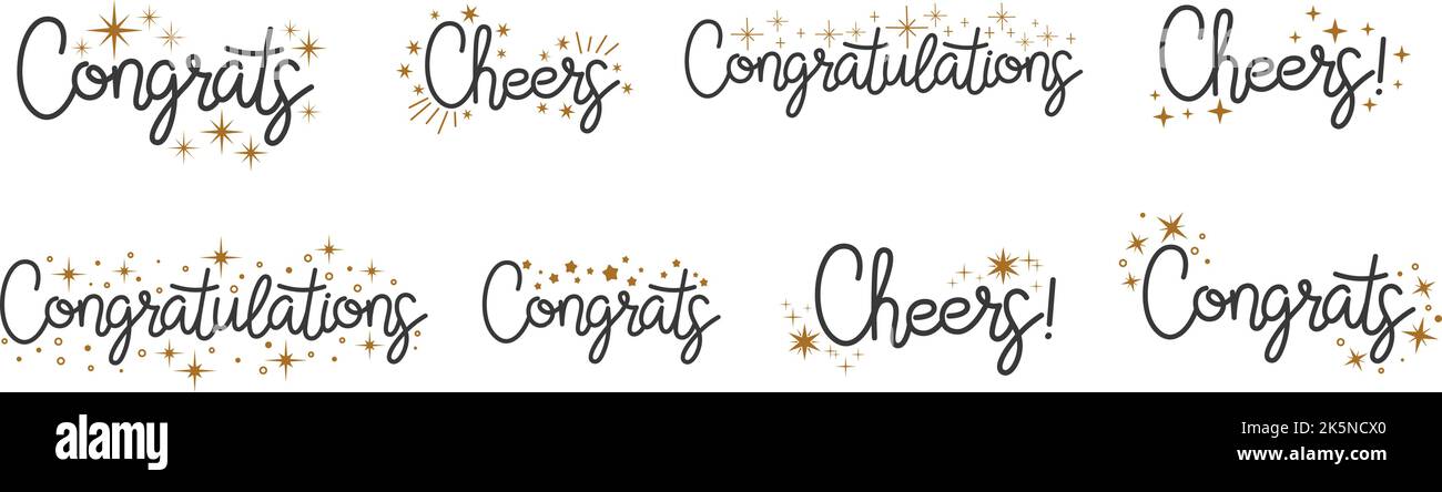 Congratulations typography lettering script. Congratulation business ...