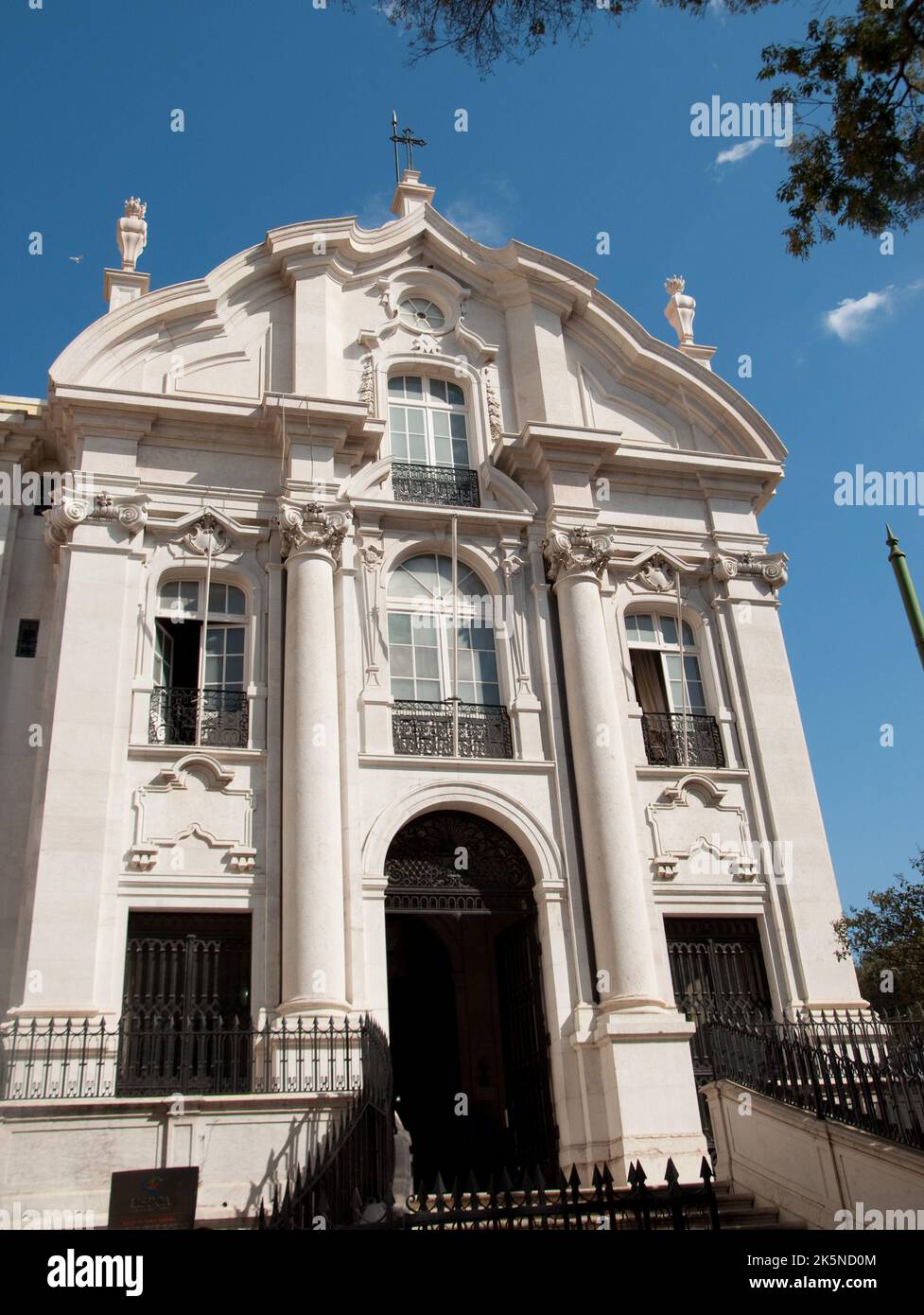 Sign indicating St Anthony's (Santo Antonio's) birthplace and present ...