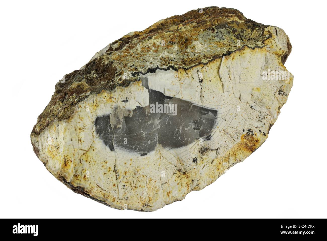 agate from Idar-Oberstein, Germany isolated on white background Stock ...