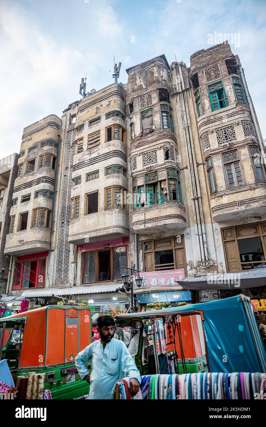 Art Deco Building in Peshawar, Khyber Pakhtunkhwa Province, Pakistan ...