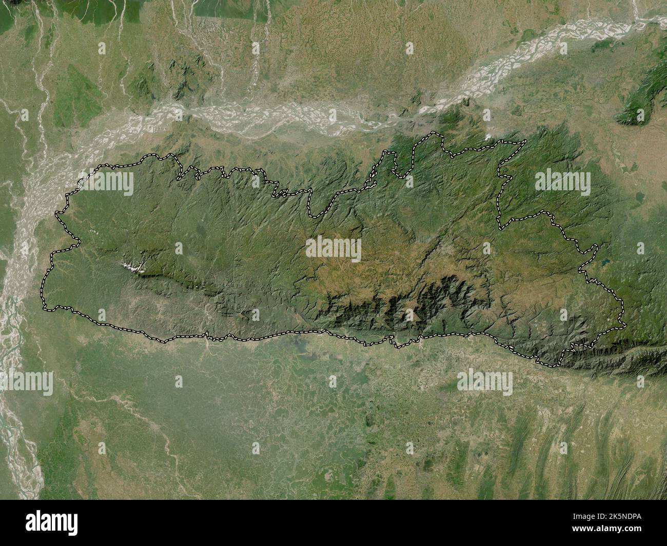 Meghalaya, state of India. Low resolution satellite map Stock Photo - Alamy