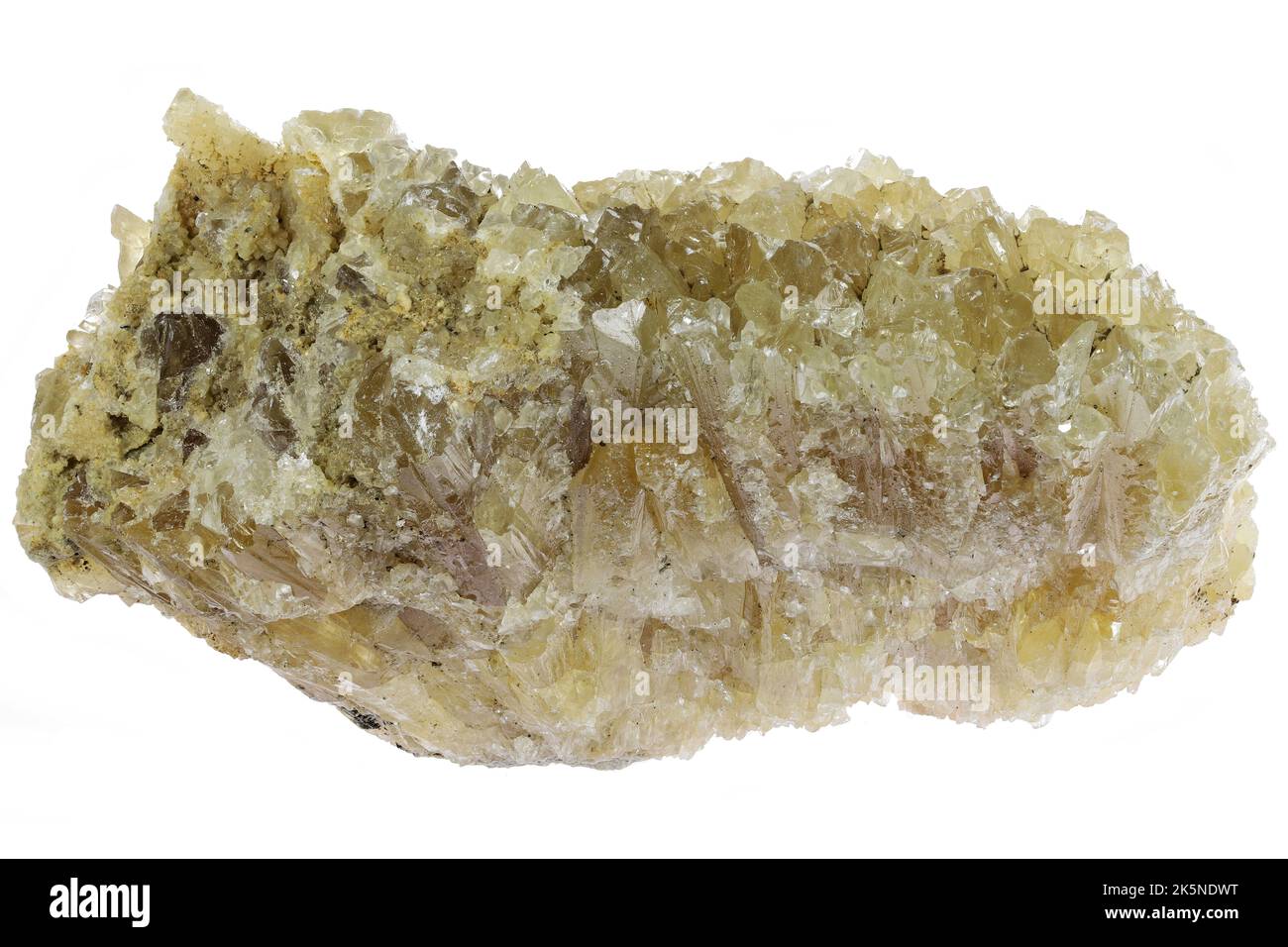 calcite from Rüssingen, Germany isolated on white background Stock ...