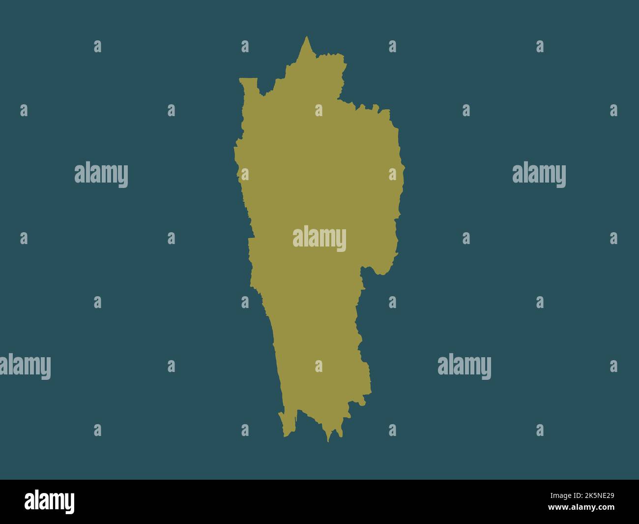 Mizoram, state of India. Solid color shape Stock Photo - Alamy