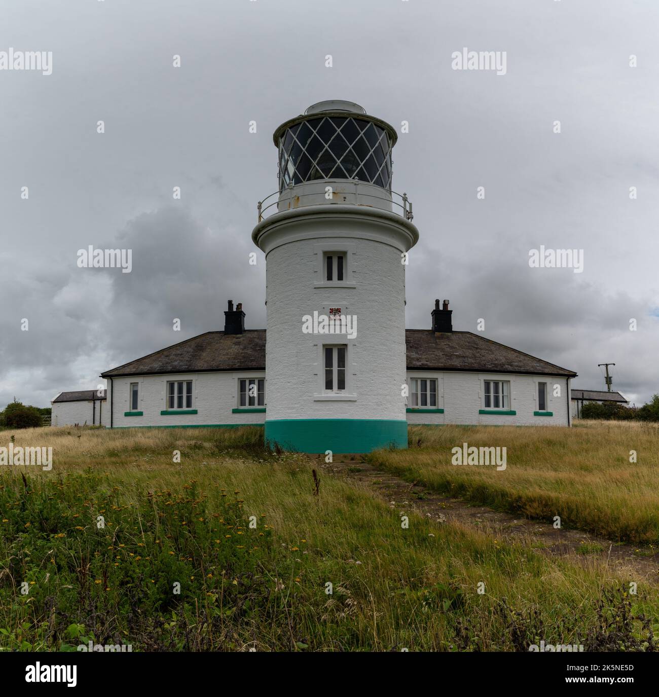 A vertical view of the St Bees Ligthouse in northern England Stock ...