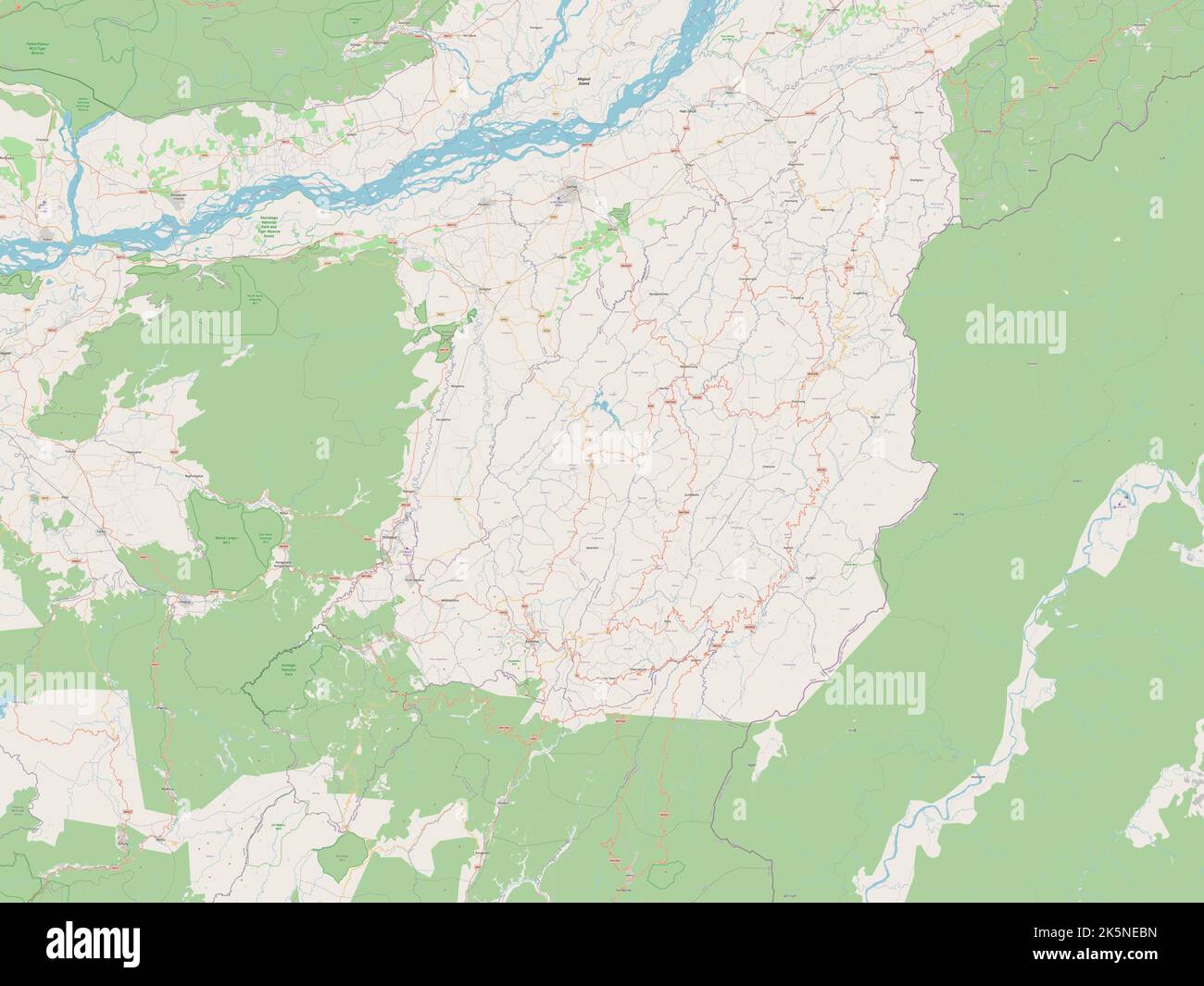 Nagaland, state of India. Open Street Map Stock Photo - Alamy