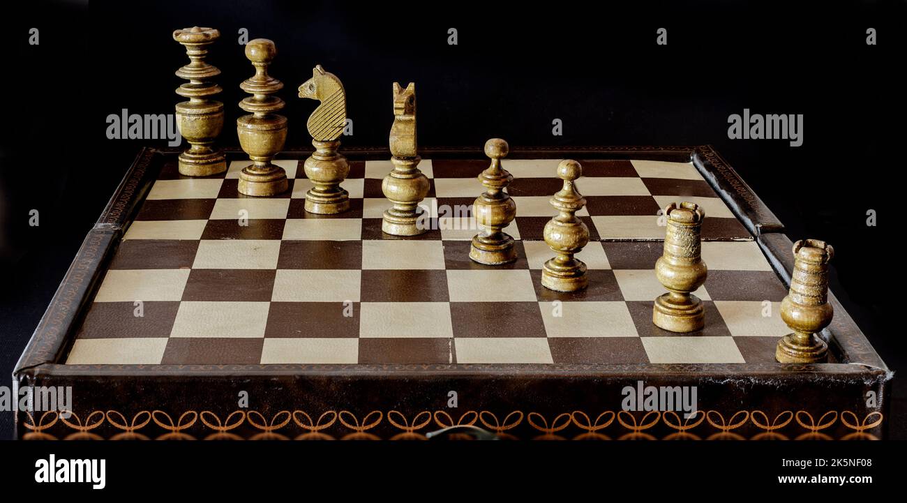 Antique wooden chess in hi-res stock photography and images - Alamy
