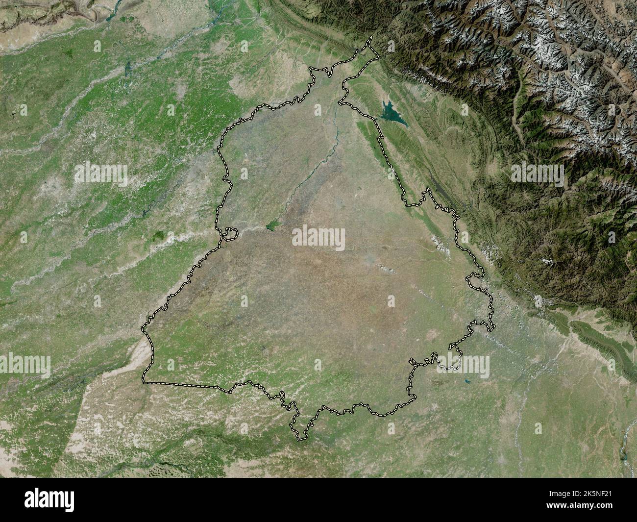 Punjab, state of India. High resolution satellite map Stock Photo - Alamy