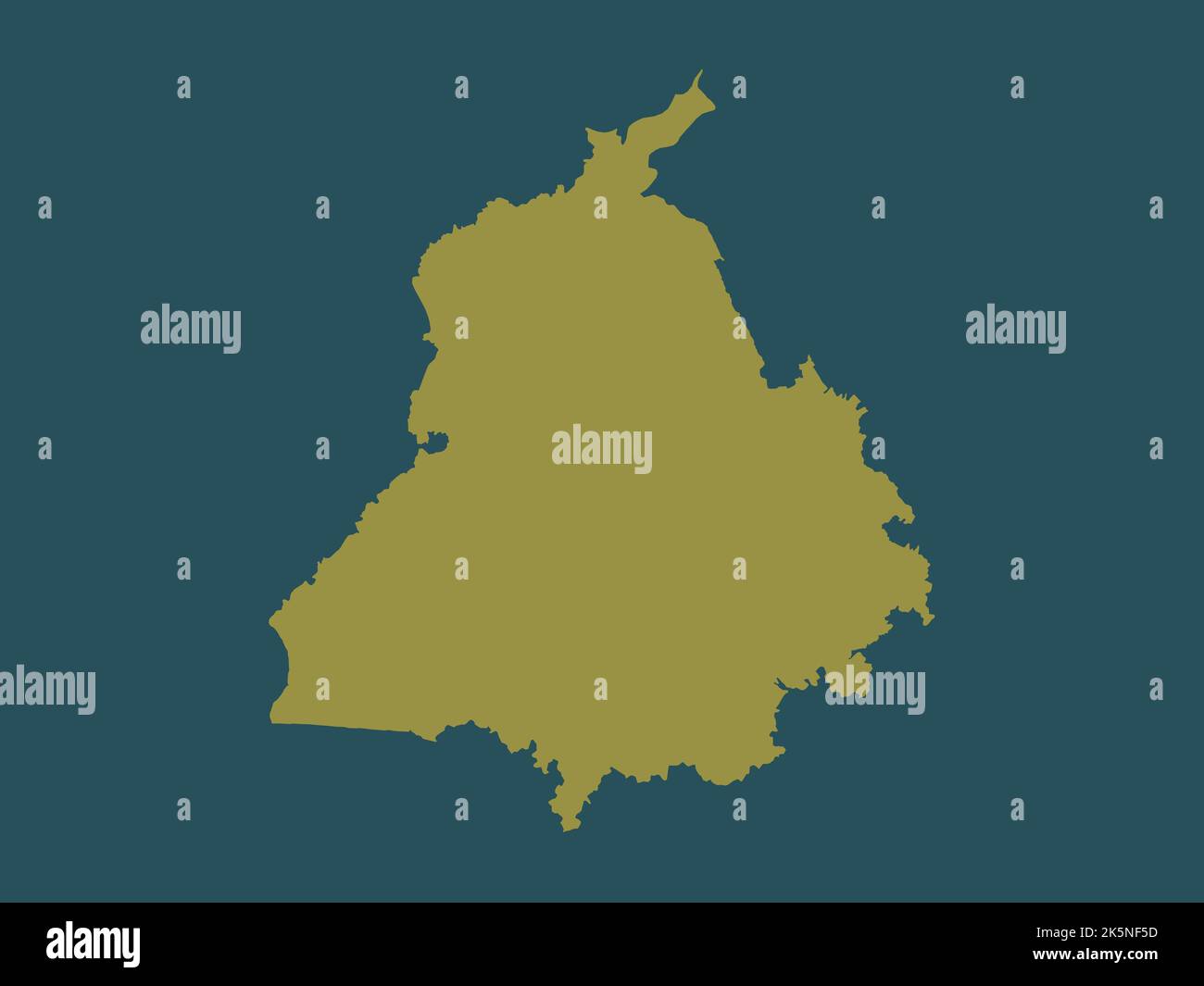 Punjab, state of India. Solid color shape Stock Photo - Alamy