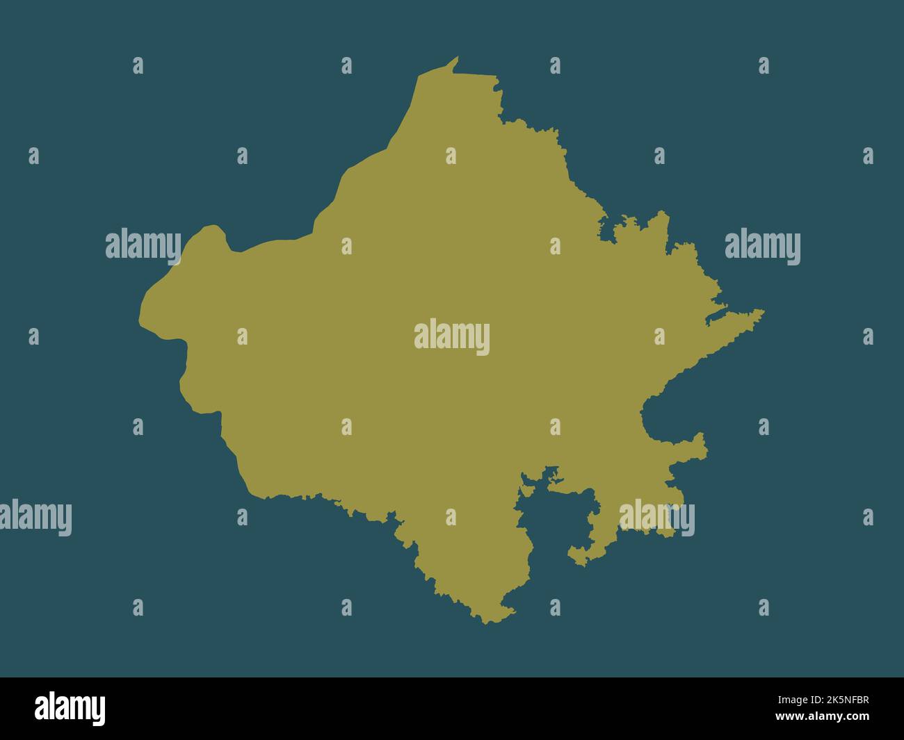 Rajasthan, state of India. Solid color shape Stock Photo - Alamy