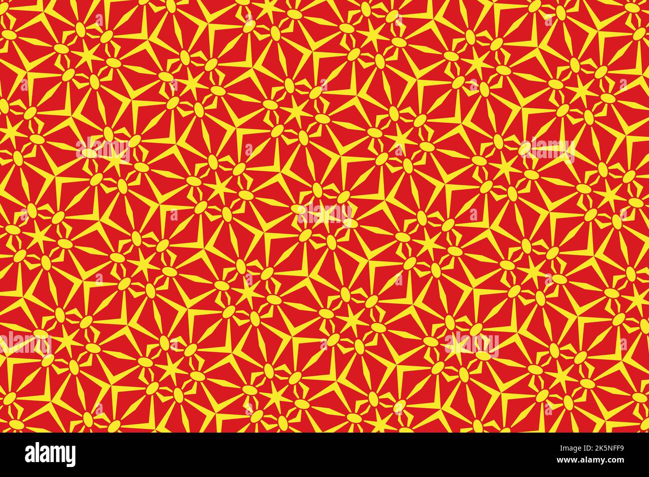 Geometric pattern in the colors of the national flag of North Macedonia ...