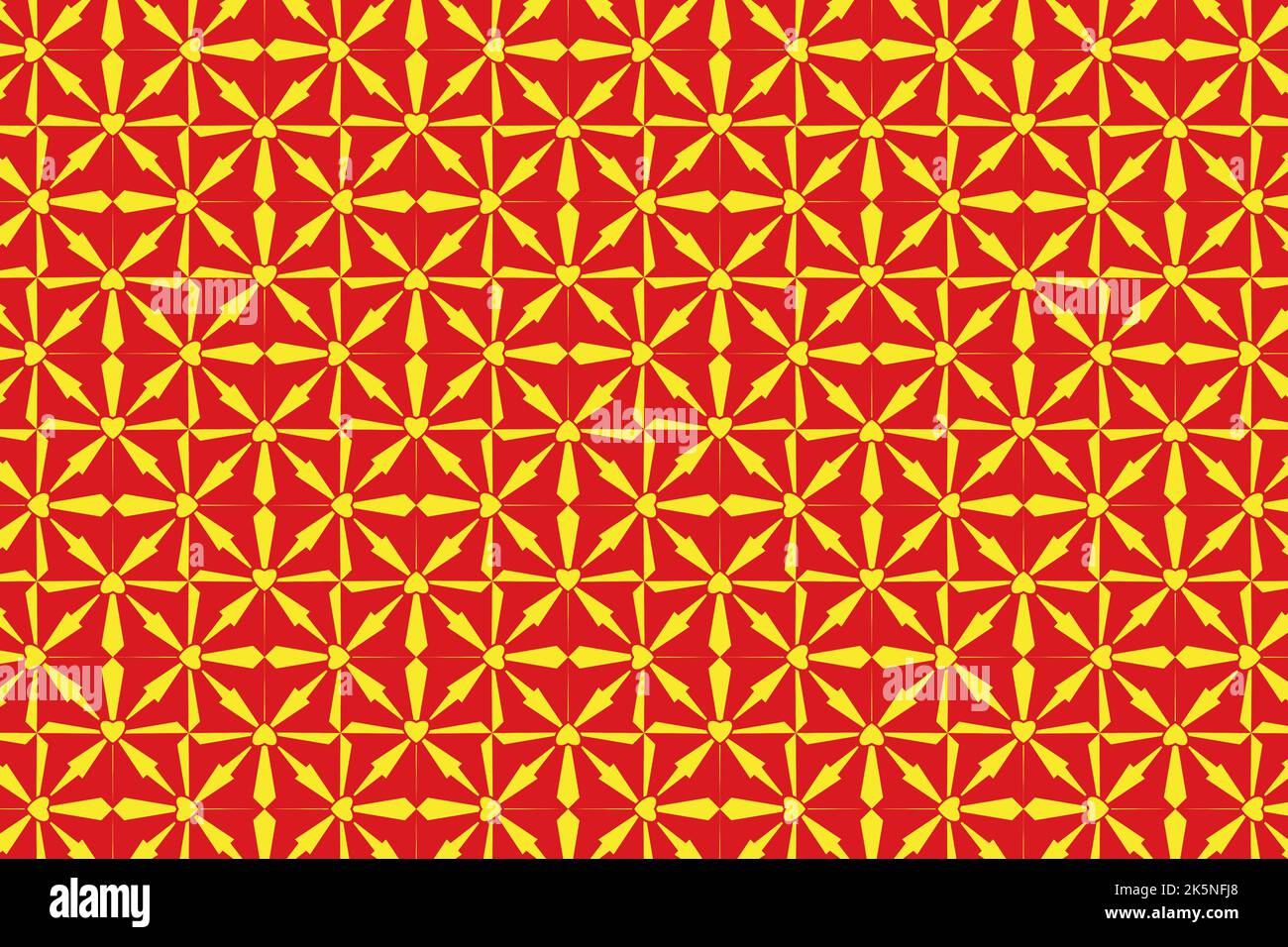 Geometric pattern in the colors of the national flag of North Macedonia ...