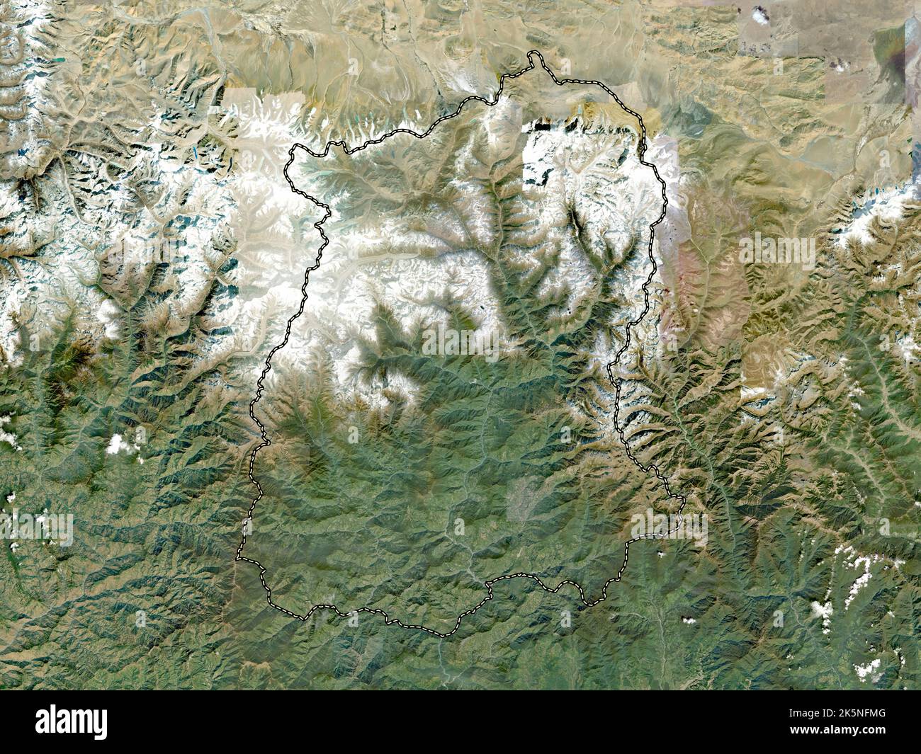 Sikkim, state of India. High resolution satellite map Stock Photo - Alamy