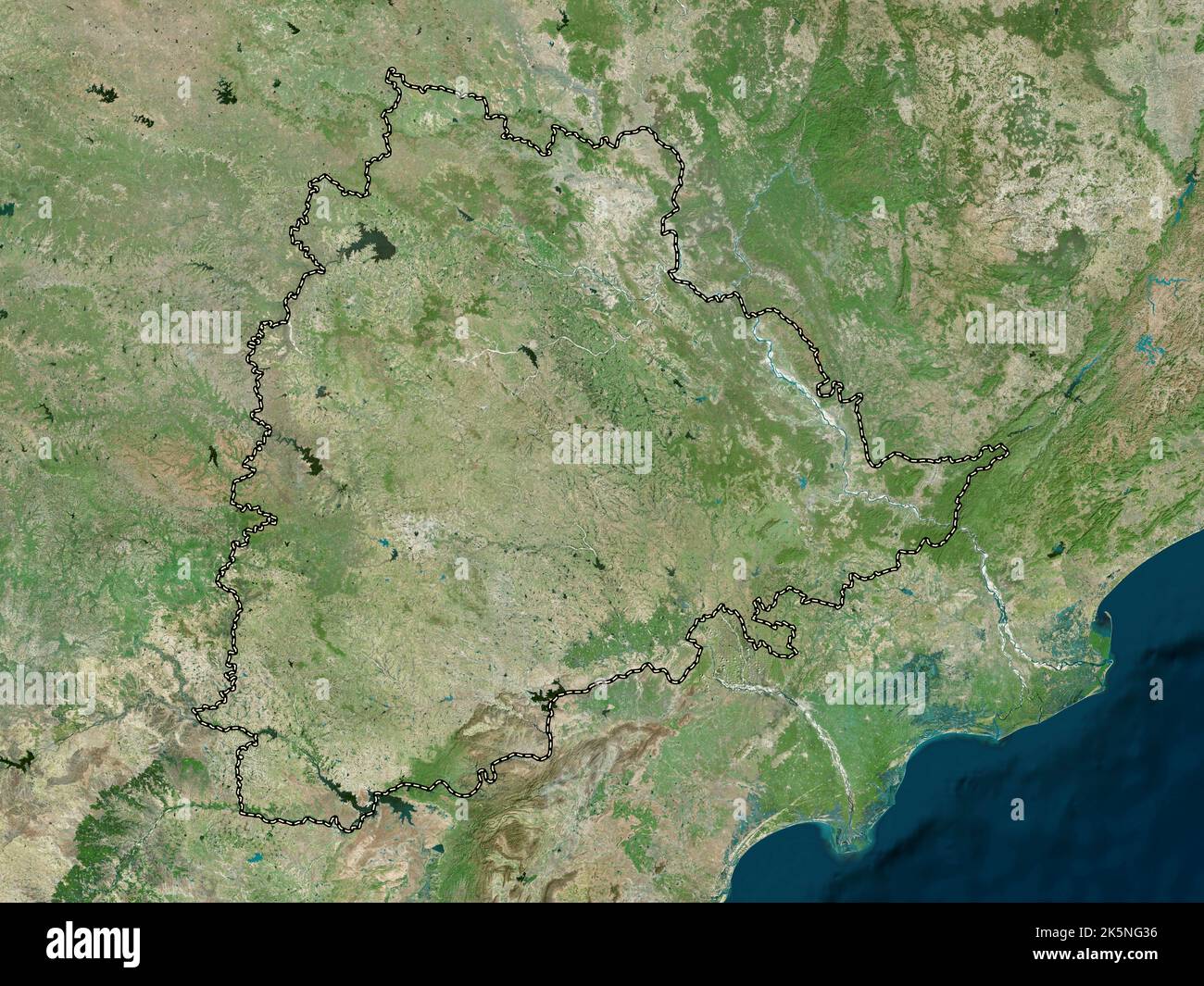 Telangana, state of India. High resolution satellite map Stock Photo ...