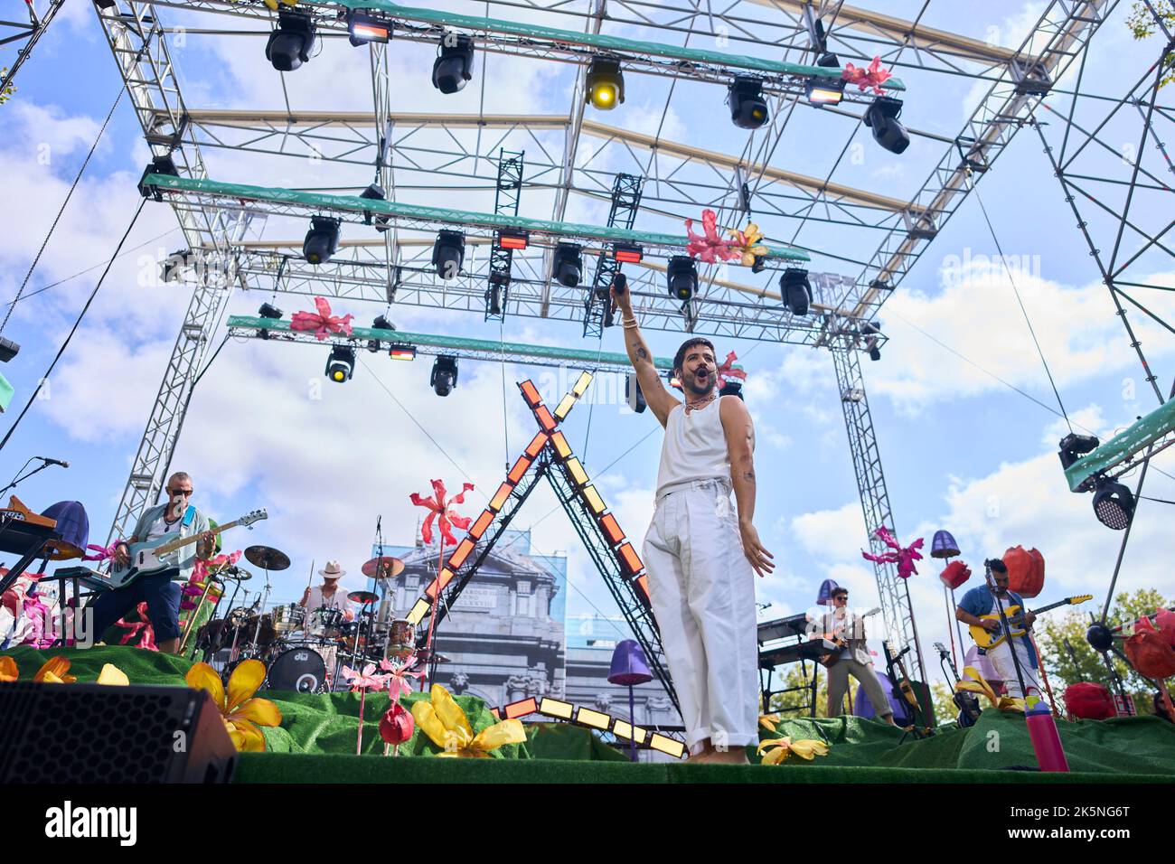 Madrid. Spain. 20221009, Camilo performs on stage during Hispanidad ...
