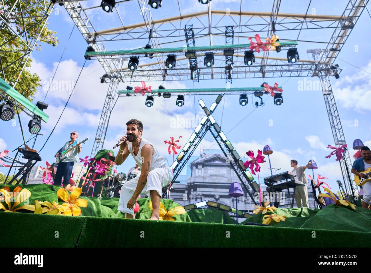 Madrid. Spain. 20221009, Camilo performs on stage during Hispanidad ...
