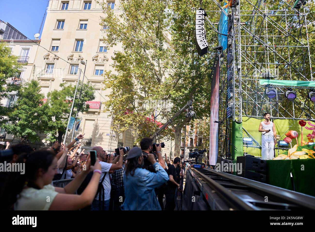 Madrid. Spain. 20221009, Camilo performs on stage during Hispanidad ...