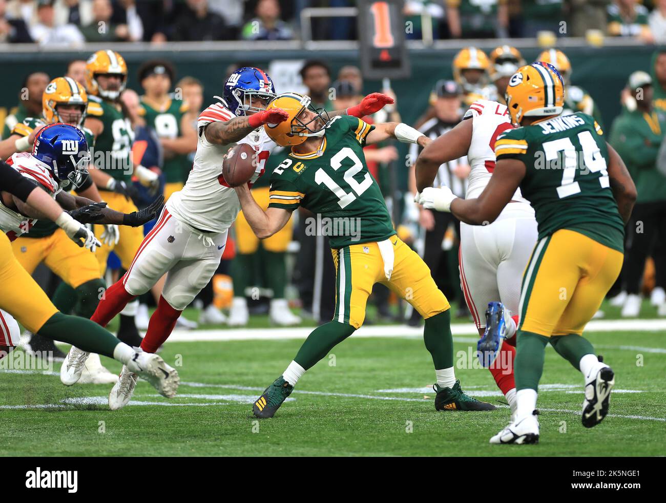 Green Bay Packers' Aaron Rodgers is tackled during the NFL ...