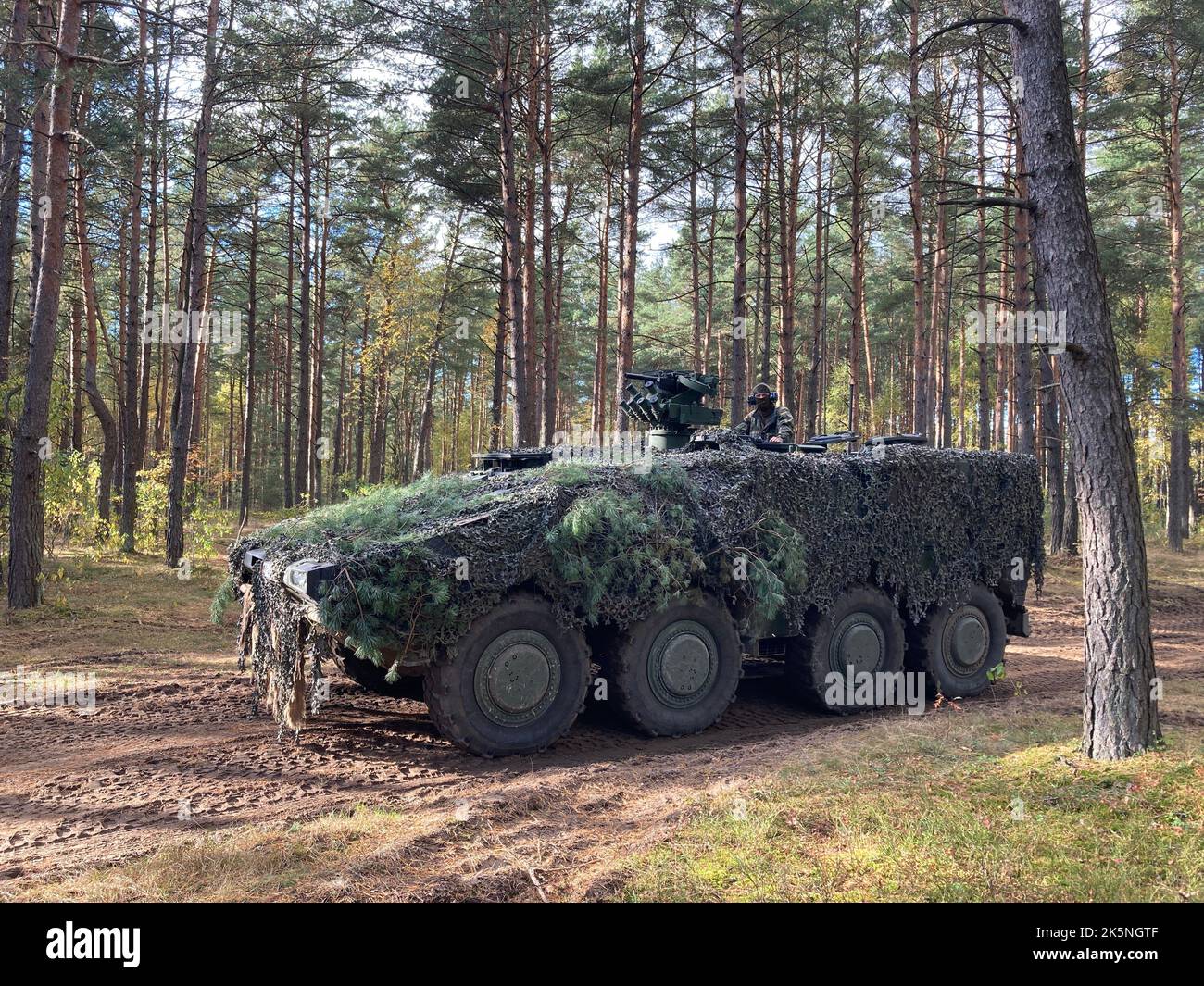 Gaiziunai, Germany. 09th Oct, 2022. A Bundeswehr "Boxer" military ...